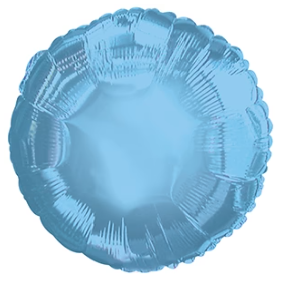 17" Powder Blue Round - Helium Xpress Balloon Wholesale