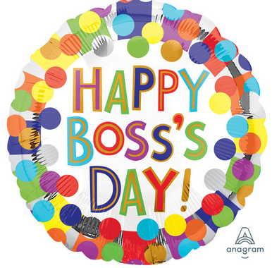 17" Boss's Day Bursty Dots