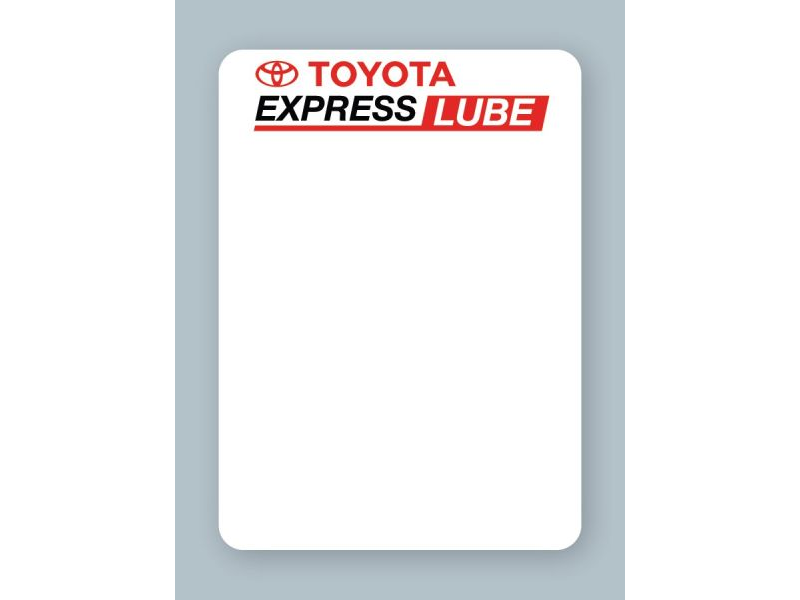 Toyota Oil Change Sticker - OILabel.com - Express Lube