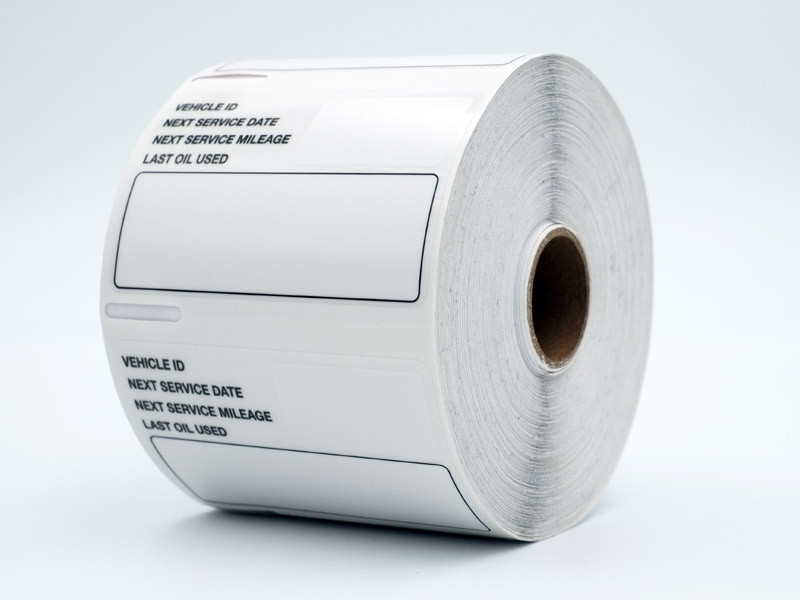 Printer Compatible Oil Change Stickers | OILabel.com