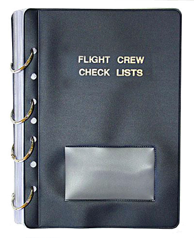 Flight Crew Checklist Binder - Commercial Loose Vinyl Binder