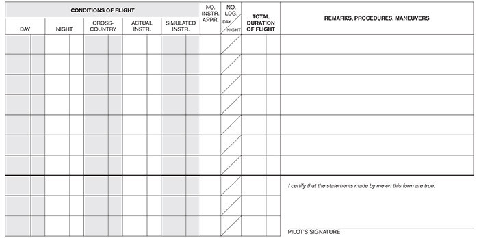 ASA -Standard Pilot Log - Pink