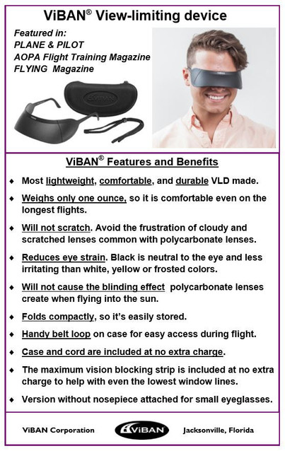 ViBAN View Limiting IFR Device - IFR Training Visor