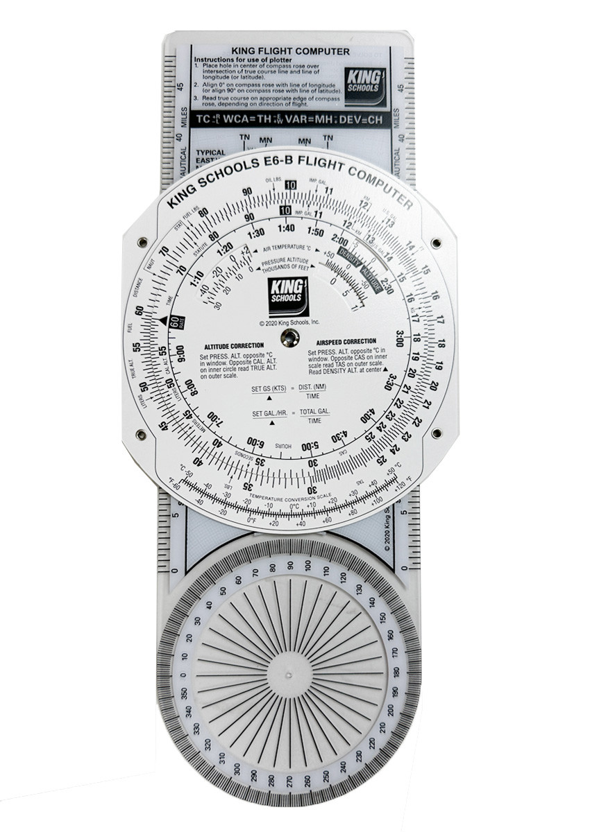 King Schools E6-B Flight Computer + Plotter Combo