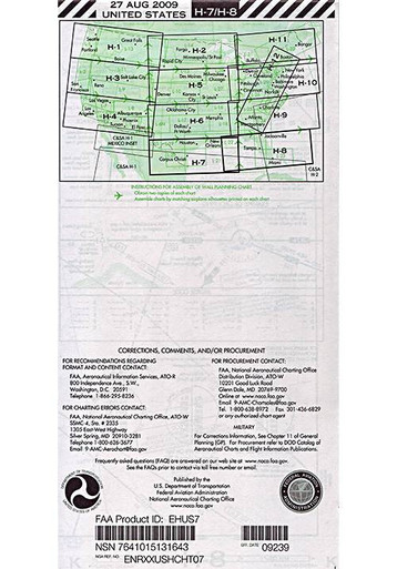 FAA IFR Enroute High Altitude Charts | MG Pilot Shop