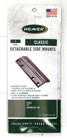 Weaver, 48401, Detachable Side Mount Scope Base, #1, Reming, Savage 110 ...