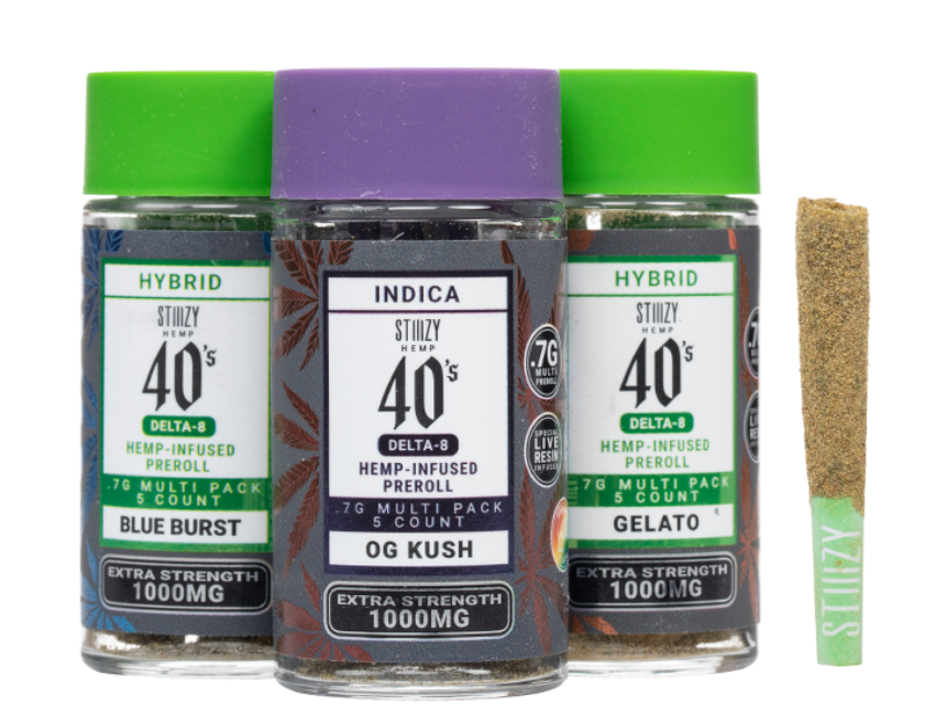 STIIIZY - 40'S 3.5g Delta 8 Pre-Rolls ( 1000MG / Display of 10 )