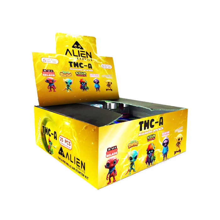 Alien Exotics THCA Knockout Blend Indoor Flower Pre Rolls Display Of 10 ...