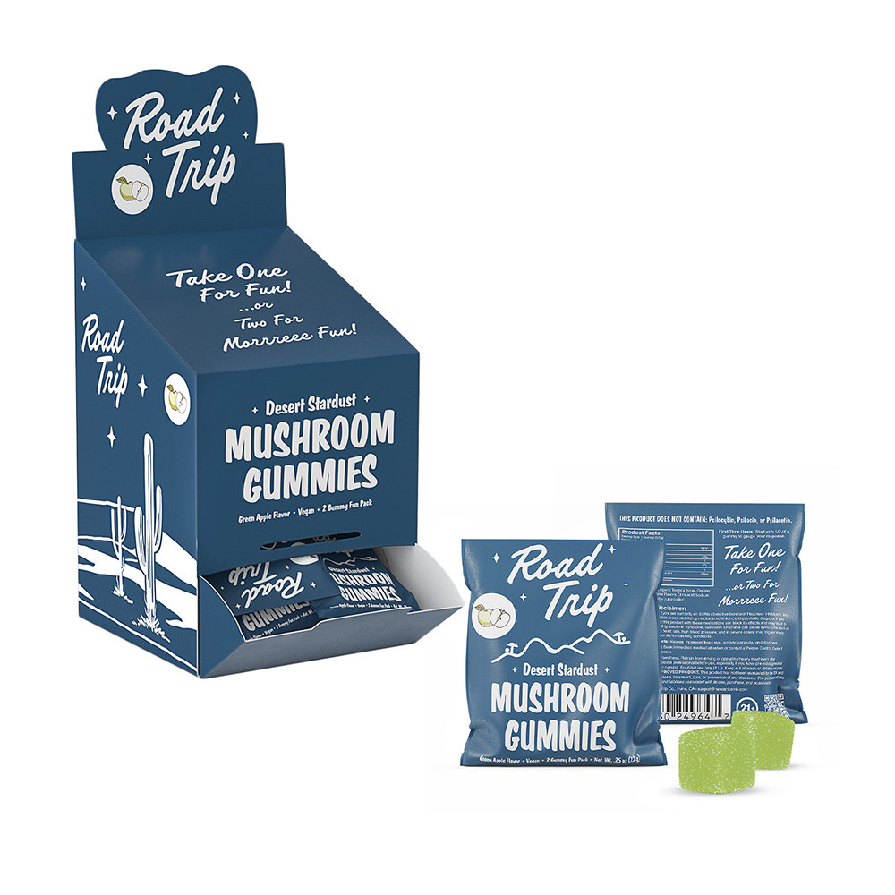 Road Trip Desert Stardust Magic Mushroom Infused Chocolate Bars Display ...