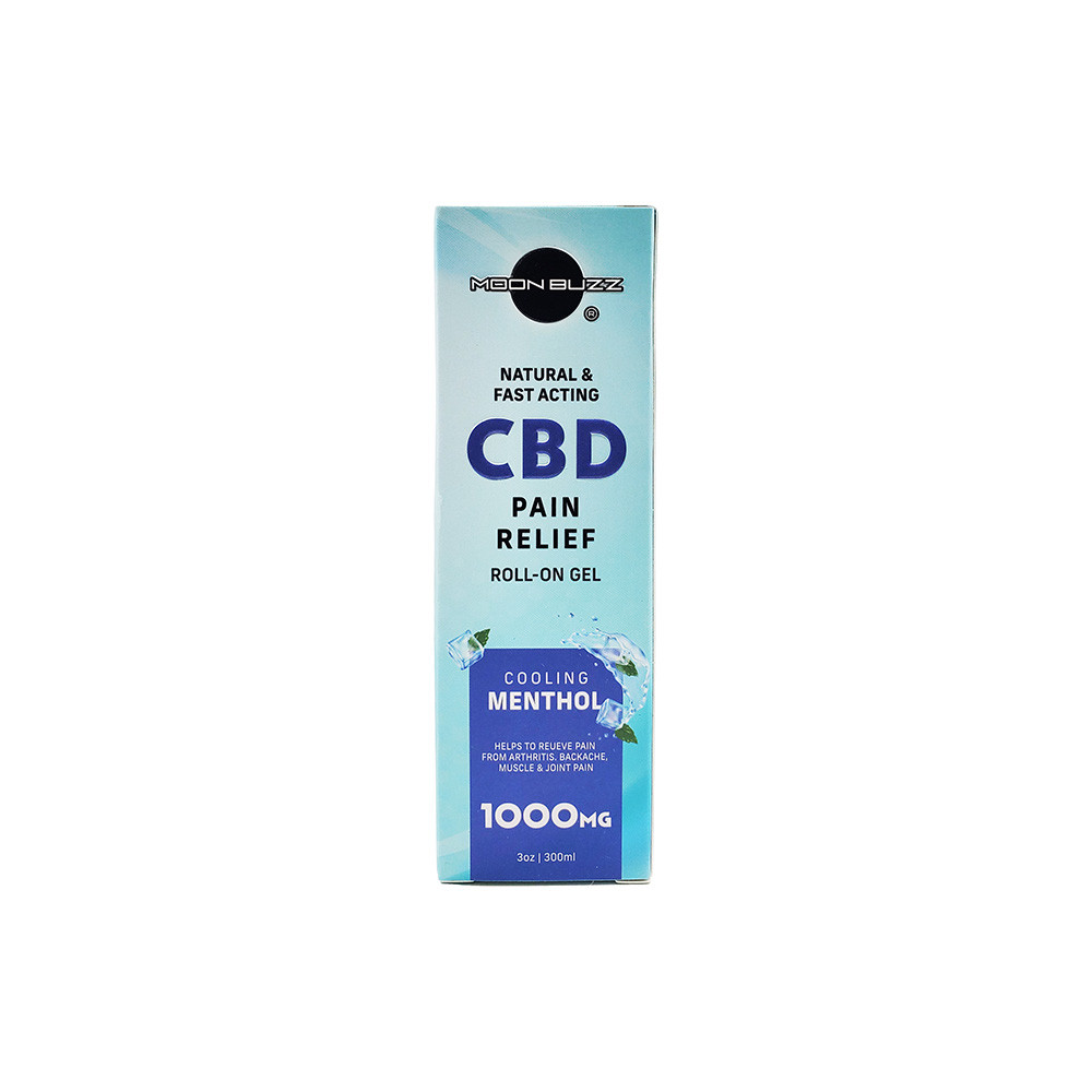 Moon Buzz CBD Pain Relief Cooling Menthol 3oz Roll On Gel (1000MG)