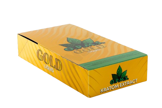 OPMS Gold Liquid Kratom Extract Shot Display Of 50 (8.8ML)