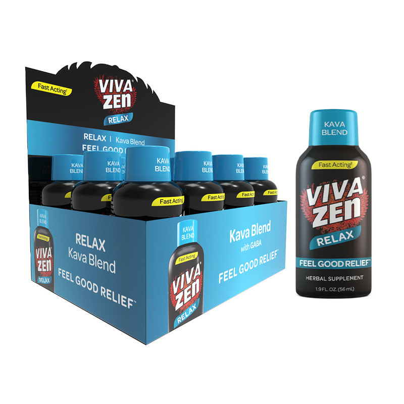 Viva Zen Relax Edition Kava Blend Extract Shot Display Of 12 (56ML)