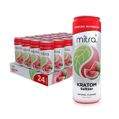 Mitra 9 Kratom Extract Infused 12oz Seltzer Drink 24 Pack (45MG)