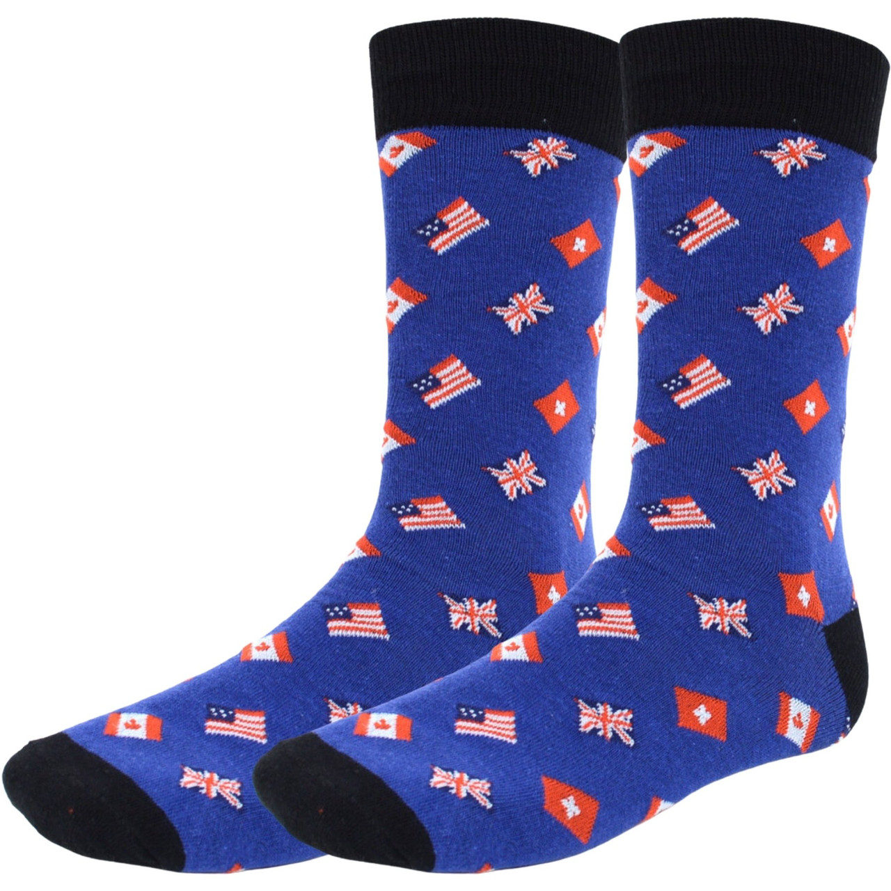 Men's Flags Crew Novelty Socks