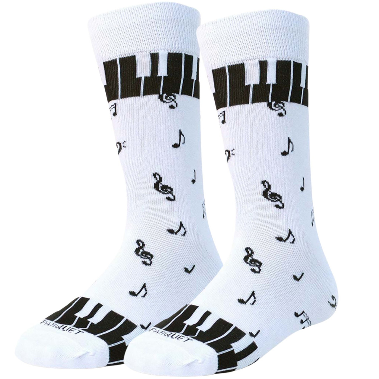 Men's Piano Keys Musical Notes Pattern Premium Crew Novelty Socks ...