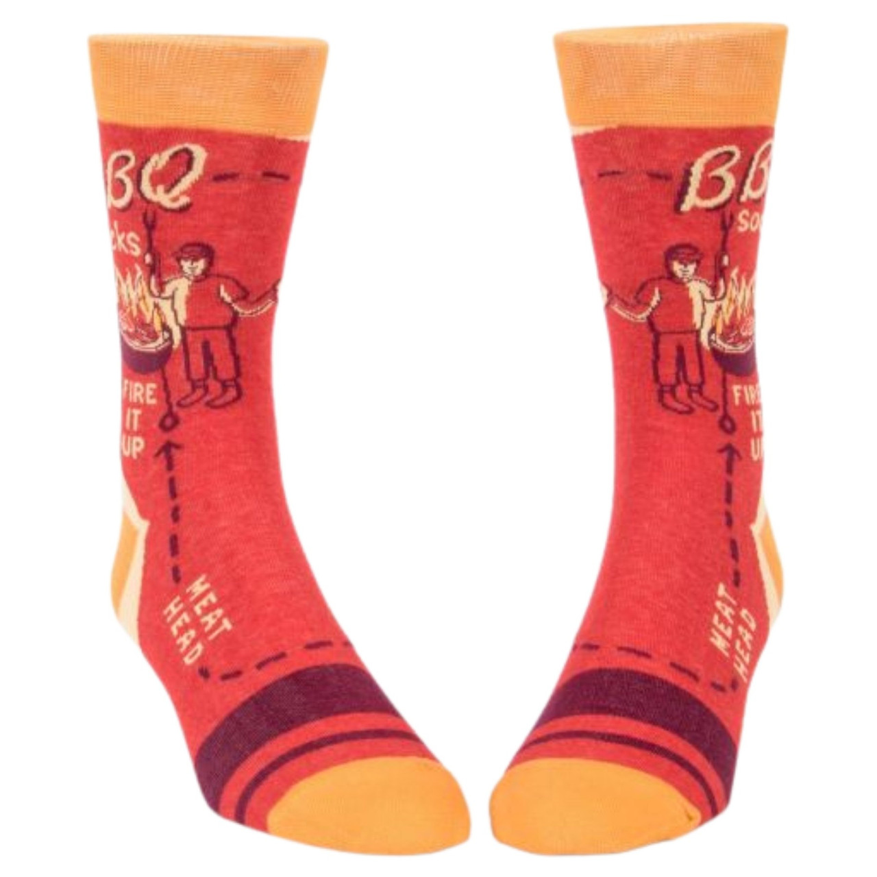 Men's BBQ Fire It Up Meathead Socks
