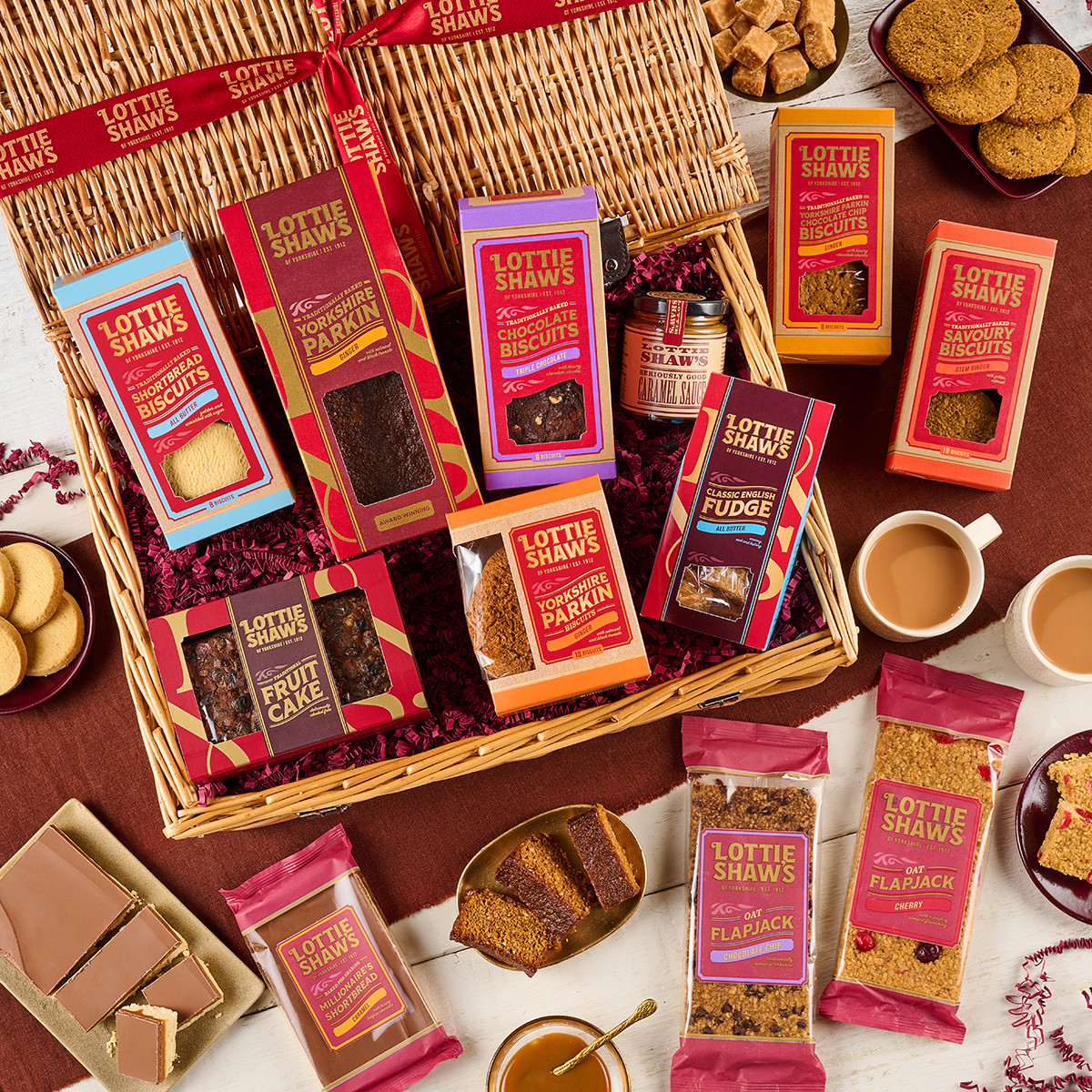 Large Basket Hamper Of Baked Goods | Lottie Shaw's