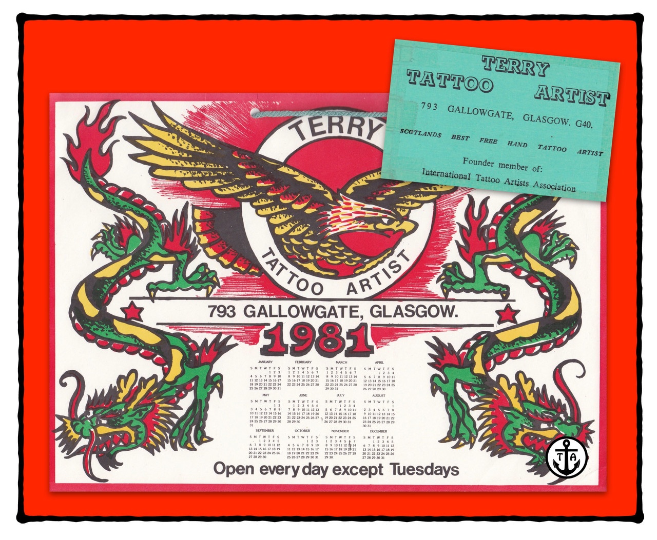 Original 1981 Calendar by Terry Wrigley