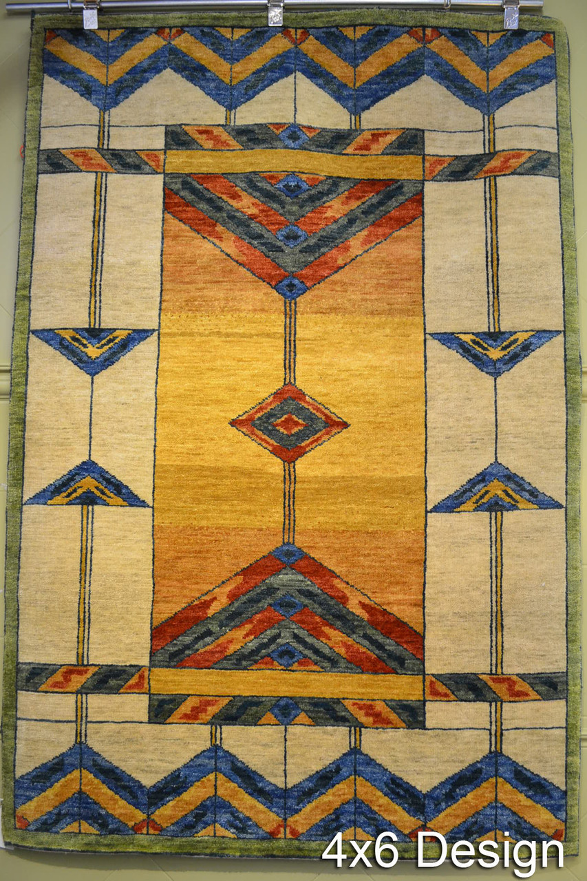 Stained Glass Gold Rug PC-51A