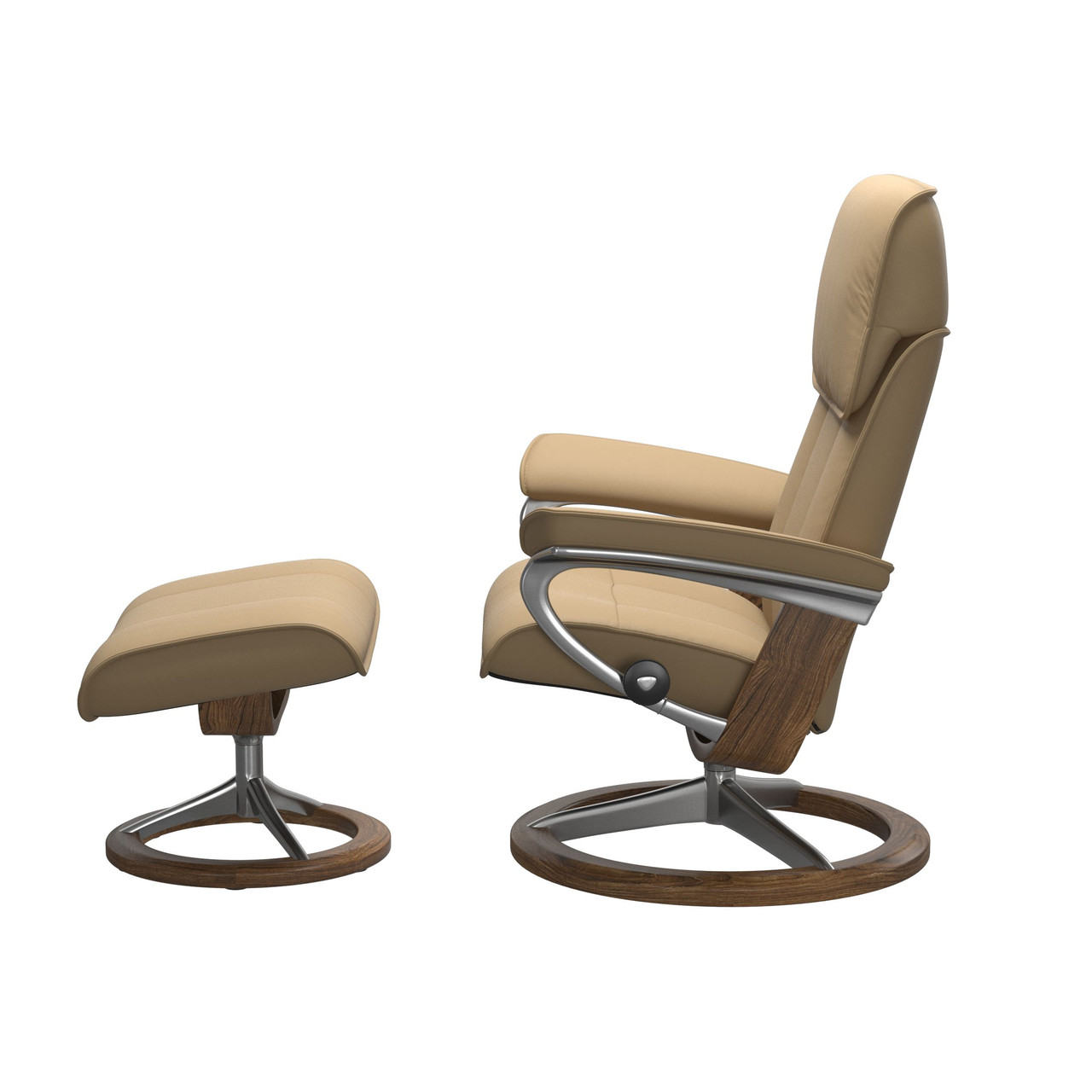 Stressless Admiral Signature Base Chair and Ottoman