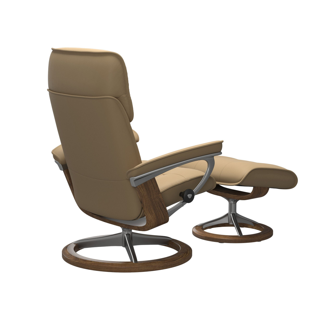 Stressless Admiral Signature Base Chair and Ottoman