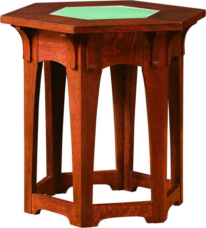 Stickley Gus Tile-Top Tabouret 89-546.