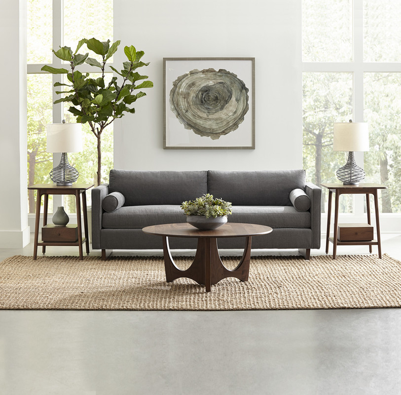 Walnut Grove Round Stickley Cocktail Table