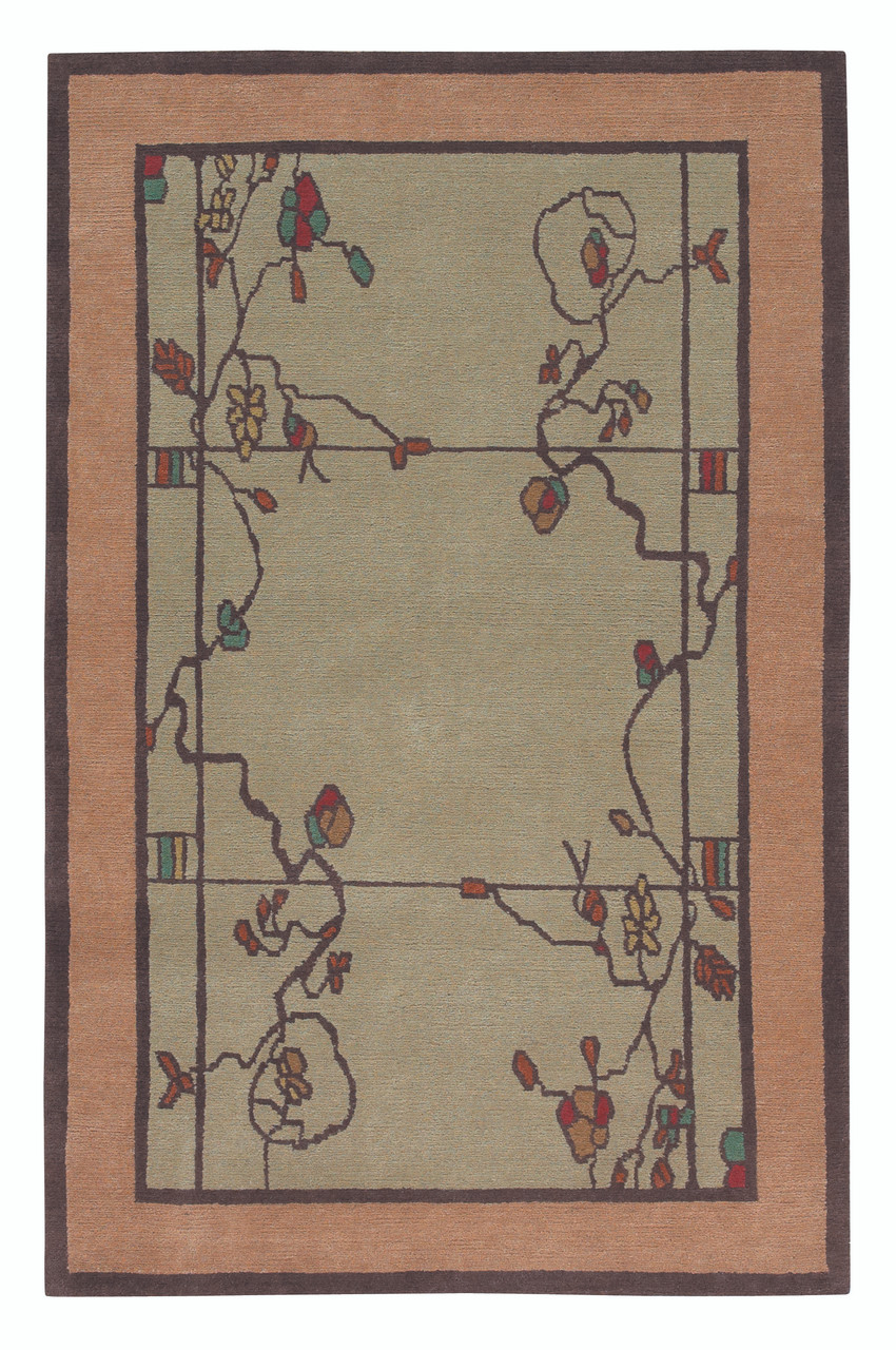 Craftsman Rose and Wisteria Spring Rug at Mission Motif.
