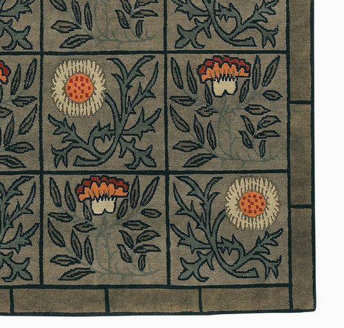 Craftsman Thistle Sage Hand Knotted Rug
