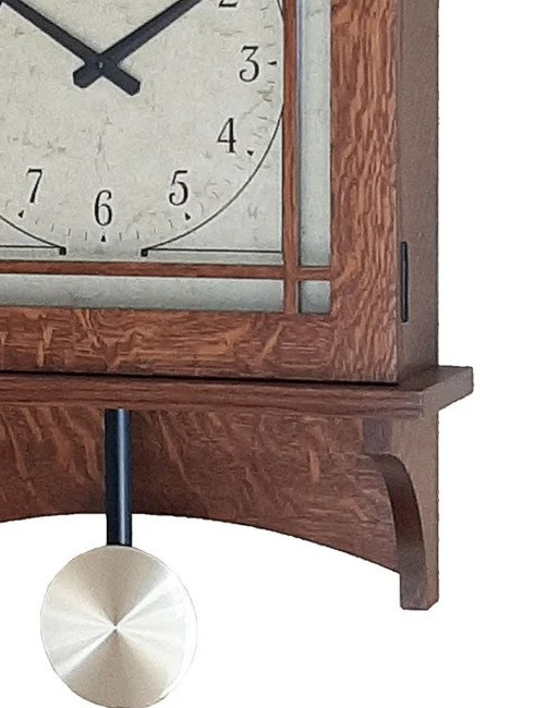 Burlington Wall Clock #230 -Quartersawn White Oak with Michael's Stain