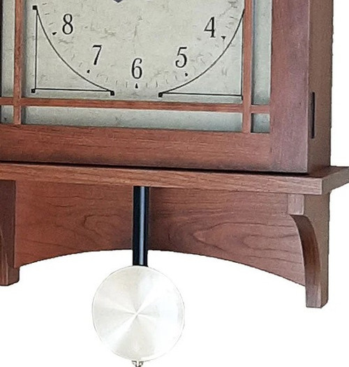 Burlington Wall Clock Cherry wood with Seely Stain.