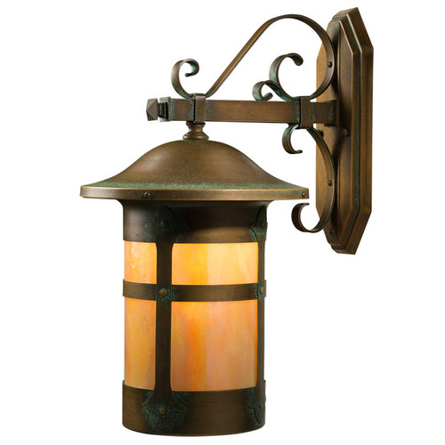 Holly Scroll Arm Mount Sconce with 10.5" Roof 104-1