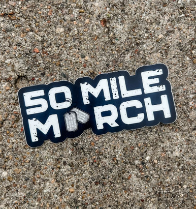 50 Mile March Logo Sticker - Farm Focused