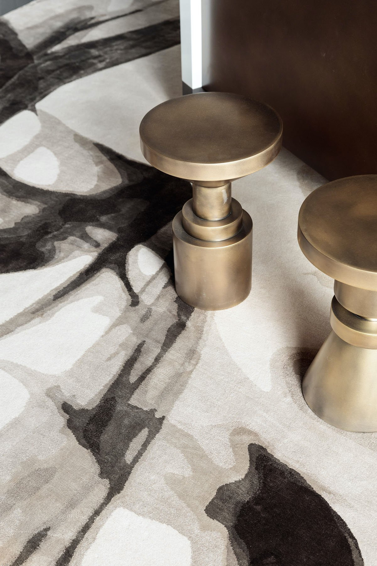 Smoke Flint Handknotted Tibetan Wool Cut Pile rug by Adam Hunter