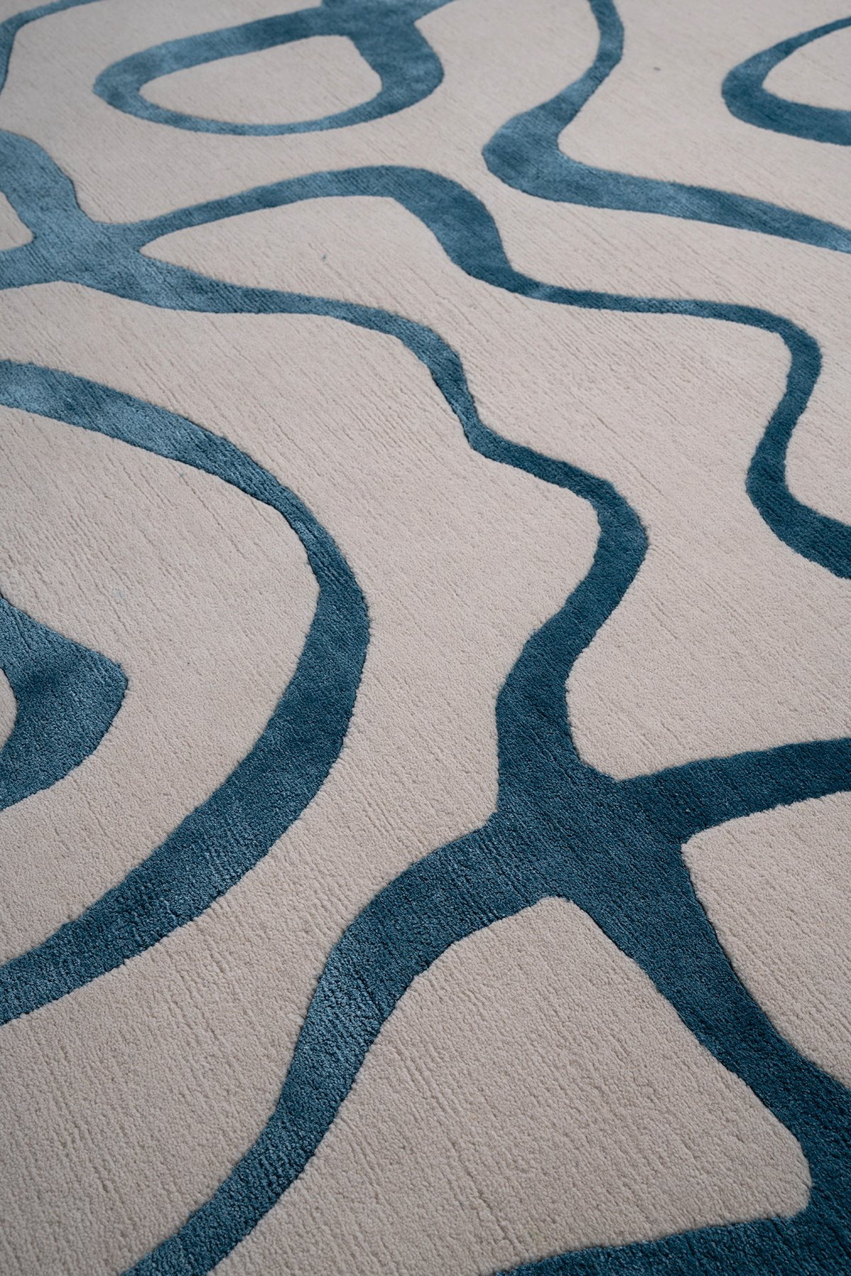 Sonic Wave Tibetan Wool Cut Pile Rug By Ken Fulk