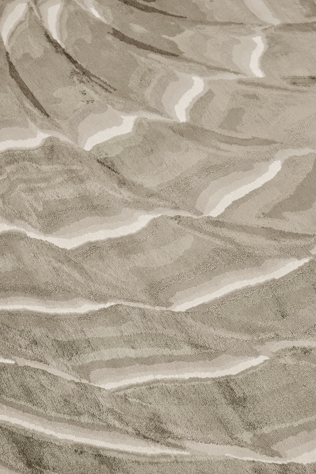 River Shell Handknotted Wool & Silk Cut Pile rug by Chihuly