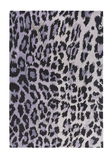 Lilac Leopard Lilac Animal Print Tibetan Wool rug by Diane von Furstenberg