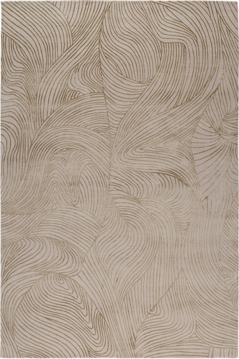 Waves Honey Handknotted Tibetan Wool Cut Pile rug by Adam Hunter