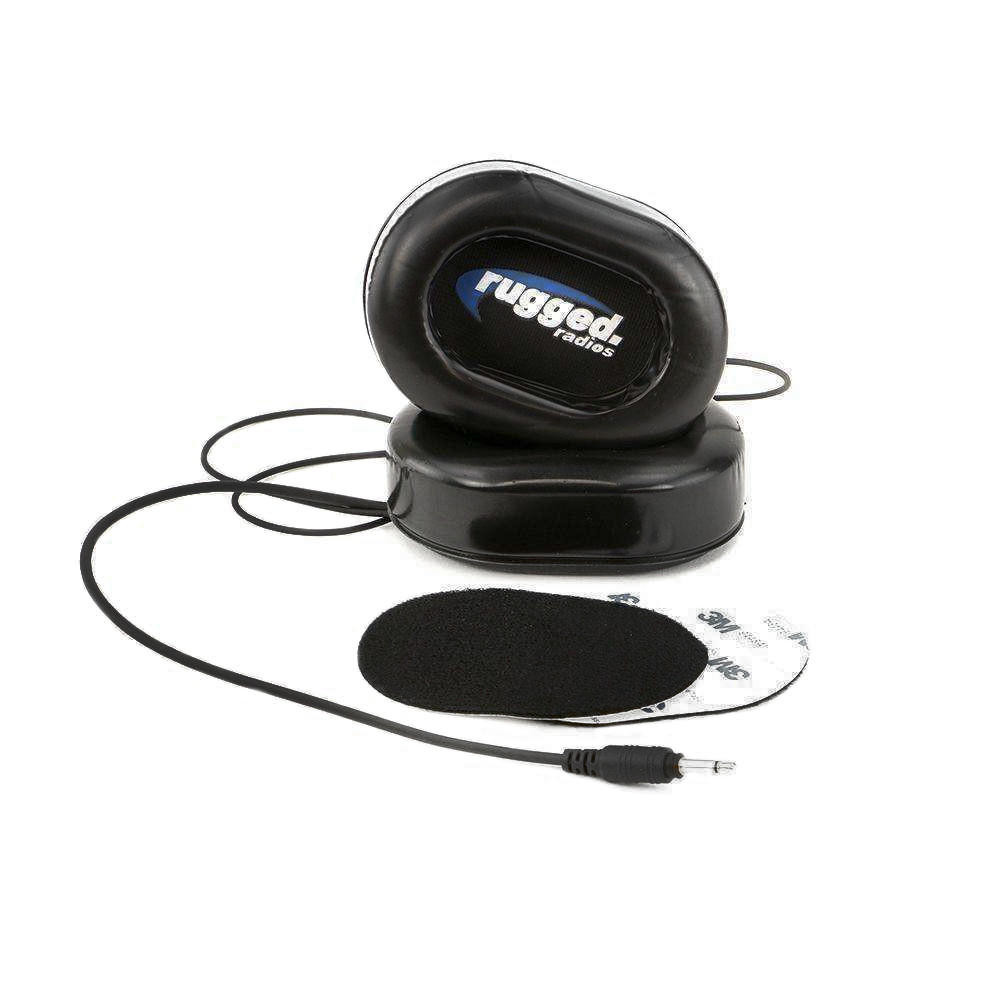 Rugged Radios Alpha Audio Speaker Pods - Velcro Mounting & Gel Ear Pods
