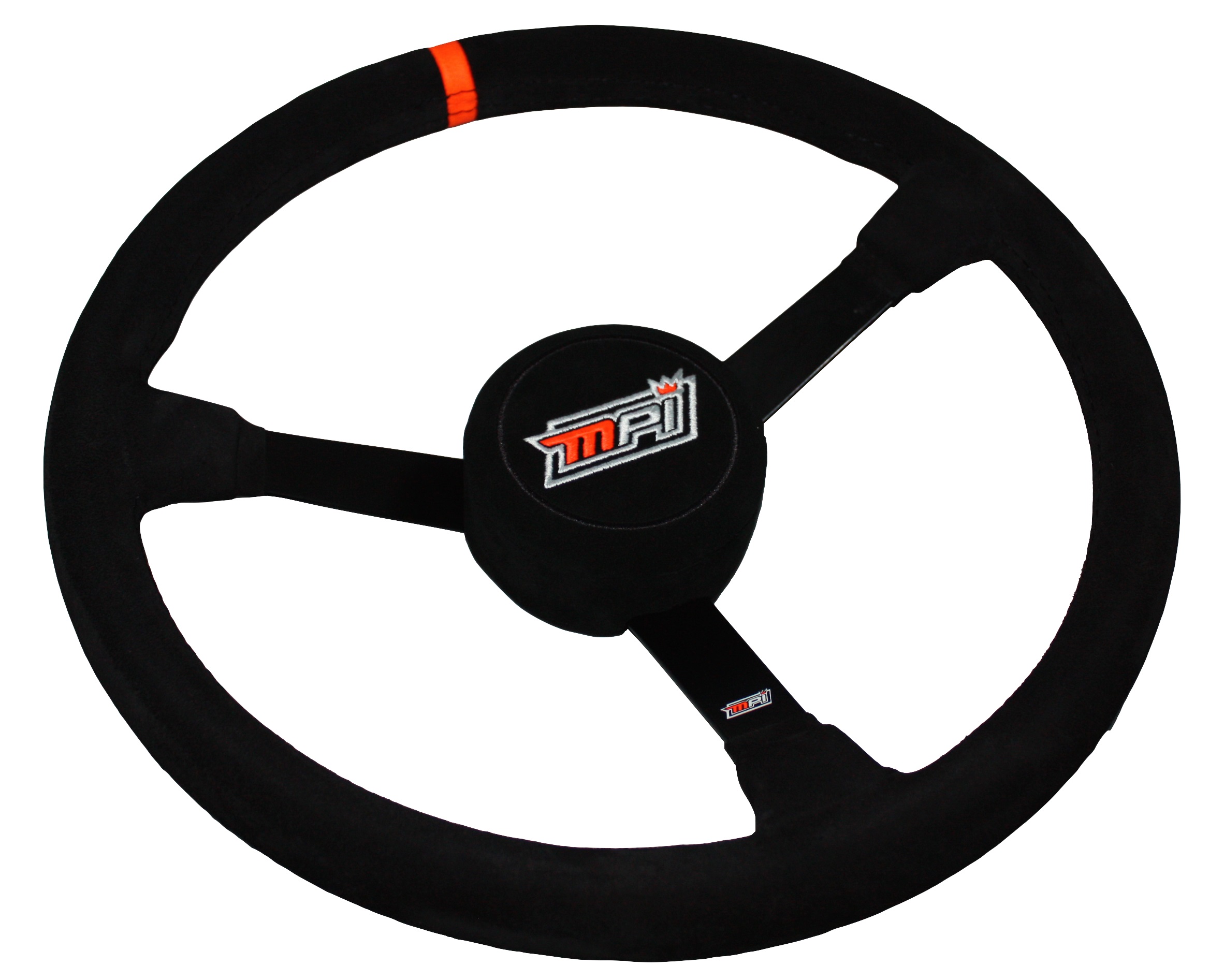 MPI 14" 3-Bolt Stock Car Oval Shaped Grip Steel Steering Wheel