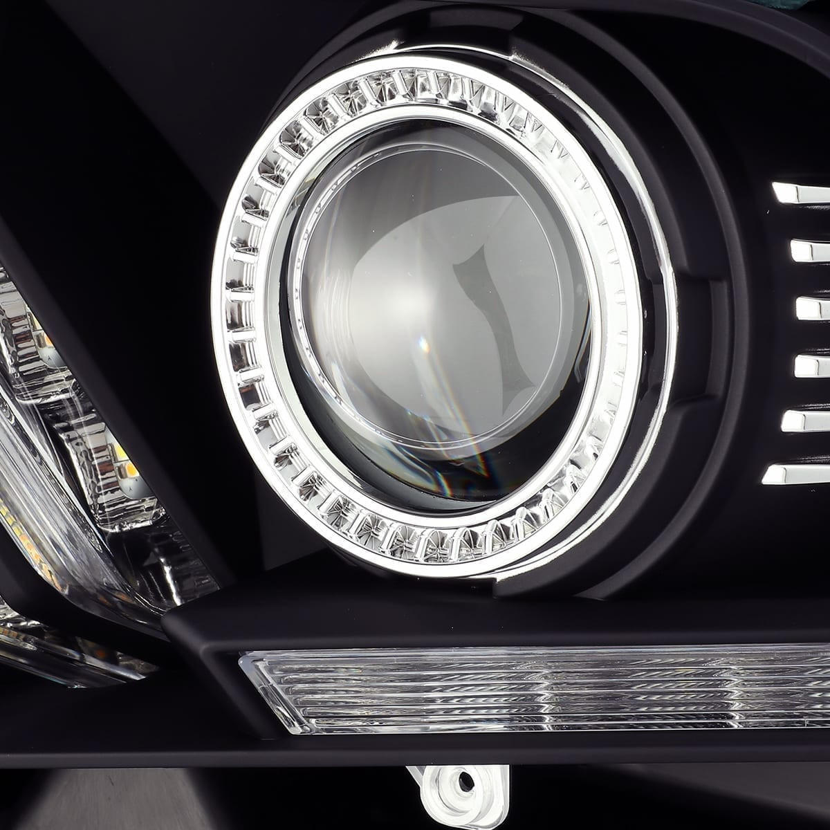 10-12 Ford Mustang LUXX-Series LED Projector Headlights - Black