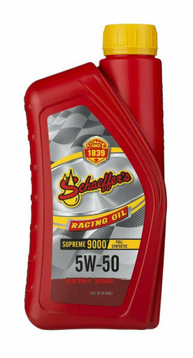 Schaeffer Oil Supreme 9000 Full Synthetic 5W-50 Racing Oil - 1 Quart
