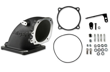 Holley Black Cast Aluminum Efi Throttle Body Intake Elbow - Ford 5.0 To ...