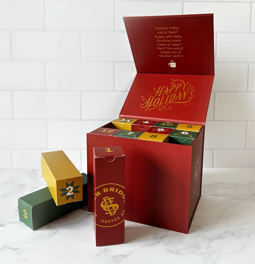 12 Days Of Flavored Coffee Advent Calendar - Silver Bridge Coffee Company