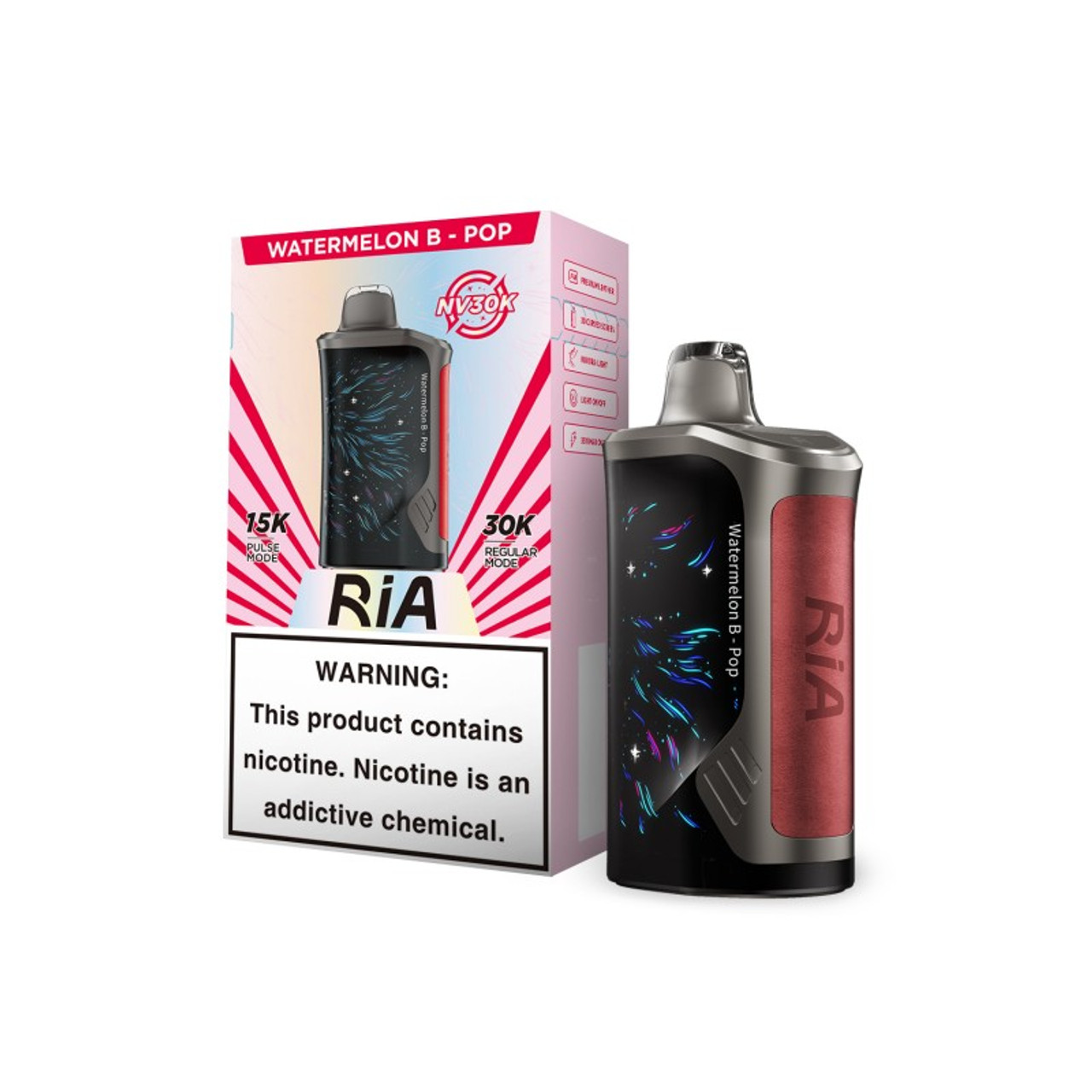 RIA POWERED BY GEEK BAR NV30K 30,000 PUFFS DISPOSABLE VAPE