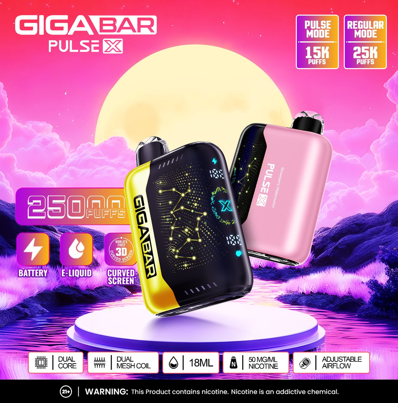 GIGA BAR PULSE X 25,000 PUFFS VAPE