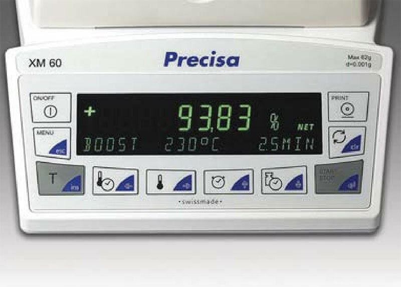 XM 60 Moisture Analyzer | 20-Program Memory