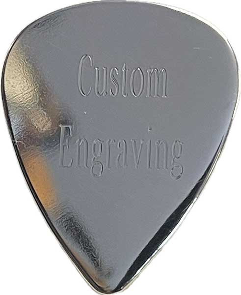 Sterling Silver Guitar Pick with your custom message engraved. Perfect ...