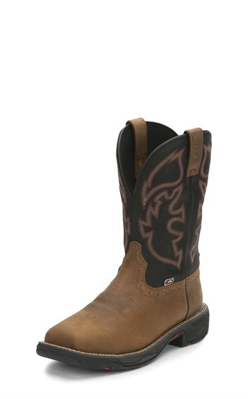 Justin Mens Boots WK4337 Rush Comp Toe Tan