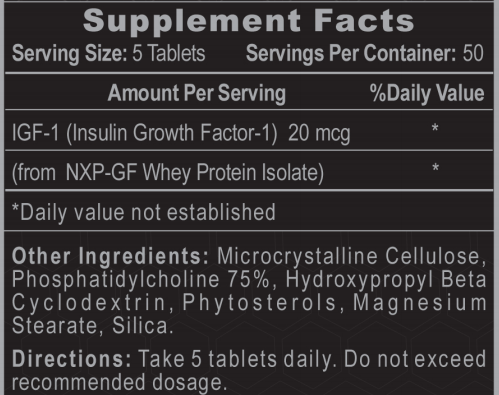 HI-TECH PHARMACEUTICALS PRO IGF-1, 250 TABLETS - HD Nutraceuticals